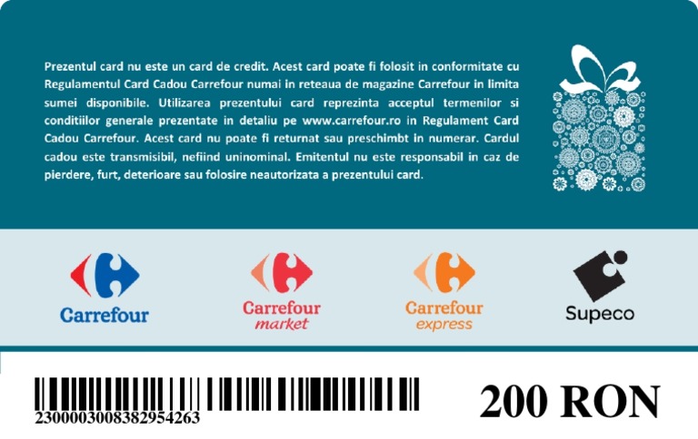 Gift Card Carrefour Romania 7 | PDF