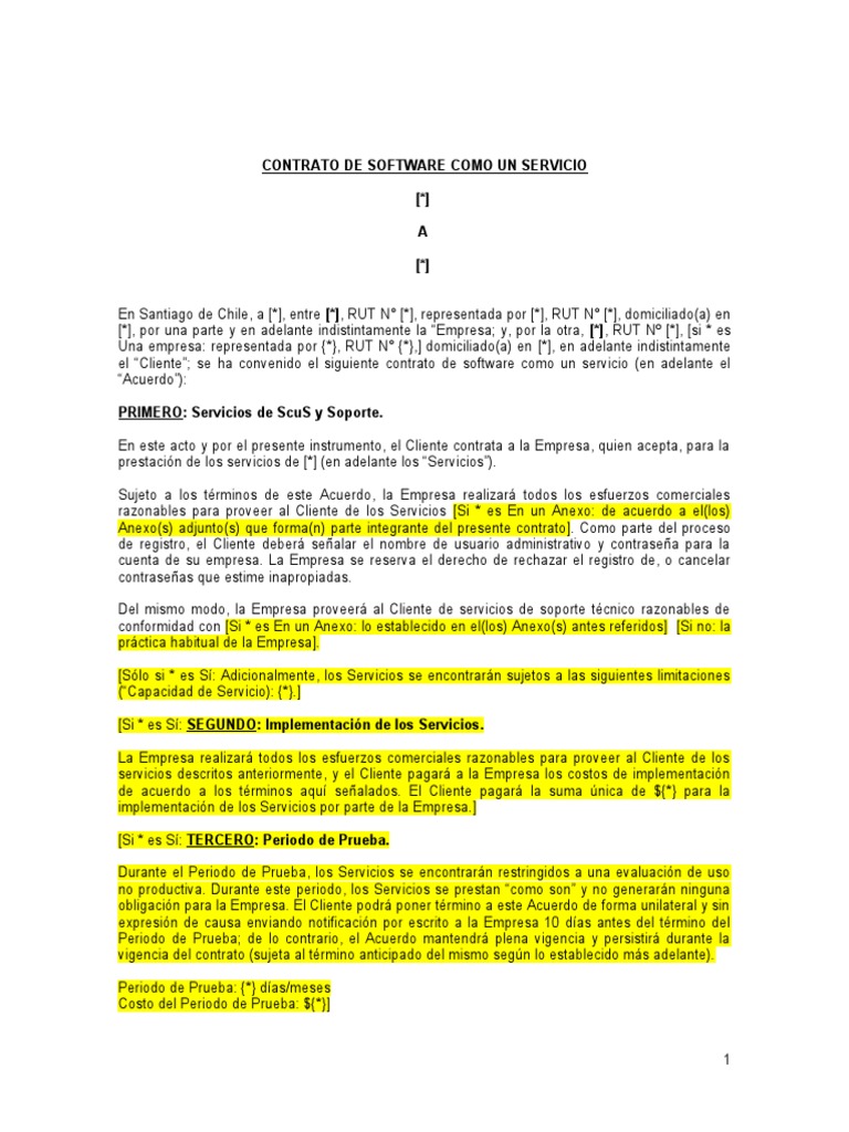 Contrato de SaaS LexGo | PDF | Software | Propiedad