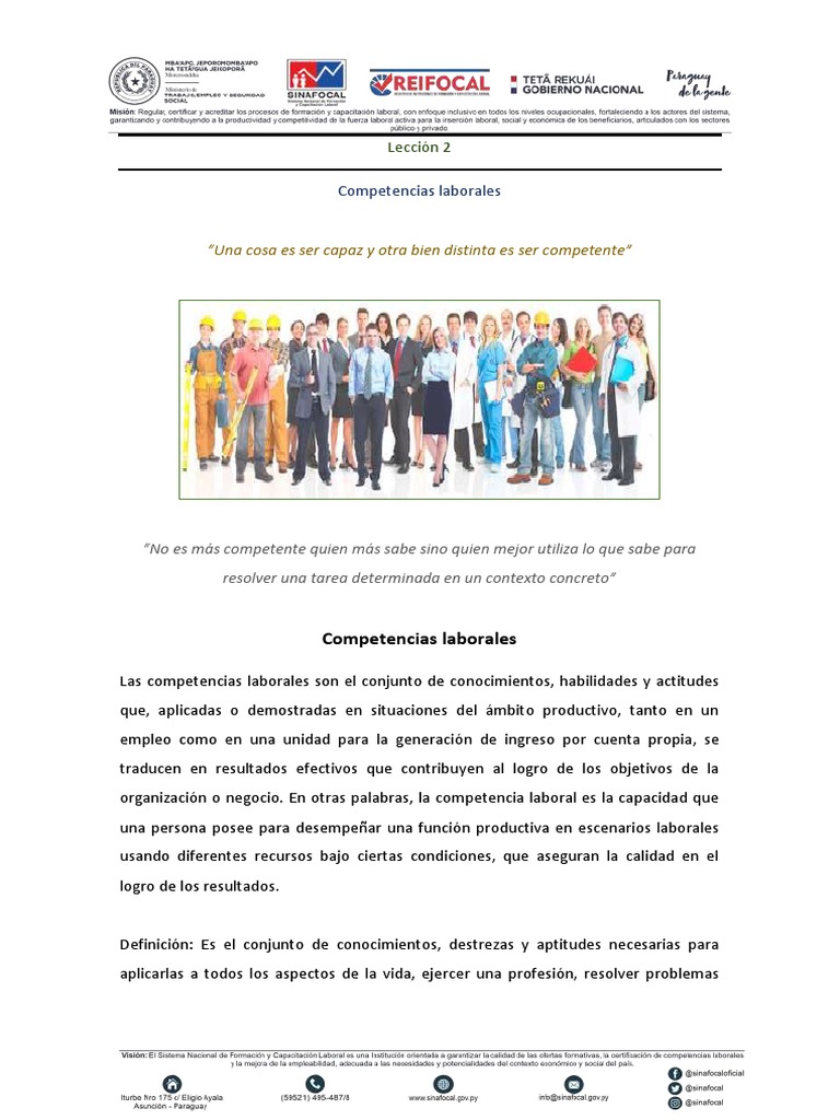 Manual de Competencias Laborales | PDF | Competencia (Recursos humanos) | Gestión de recursos ...