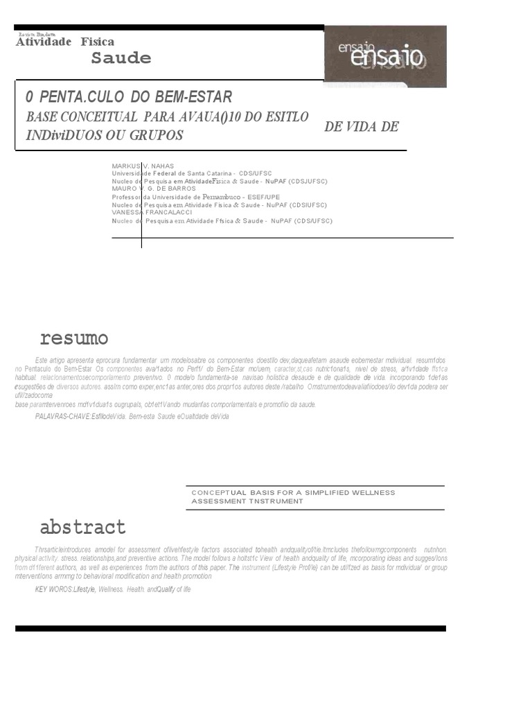 Pentáculo Do Bem-Estar | PDF | Psicologia