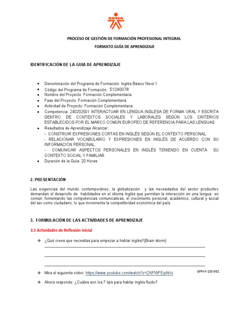 Documento PDF 2 | PDF | Aprendizaje | Idioma en Inglés