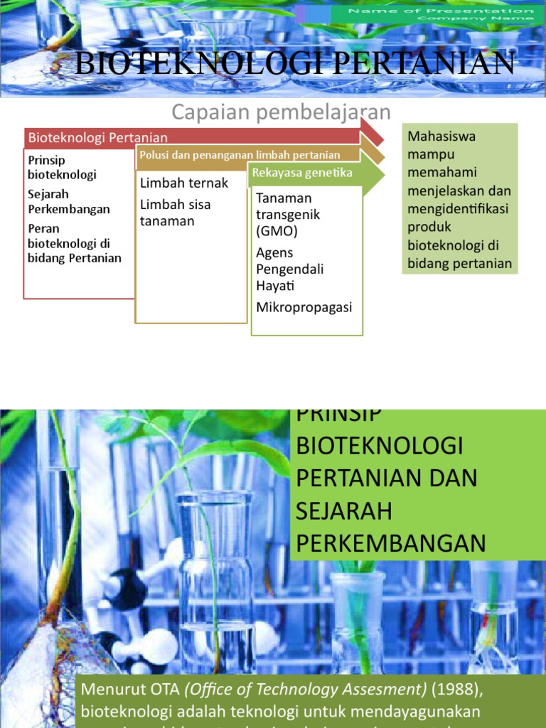 Bioteknologi Pertanian | PDF