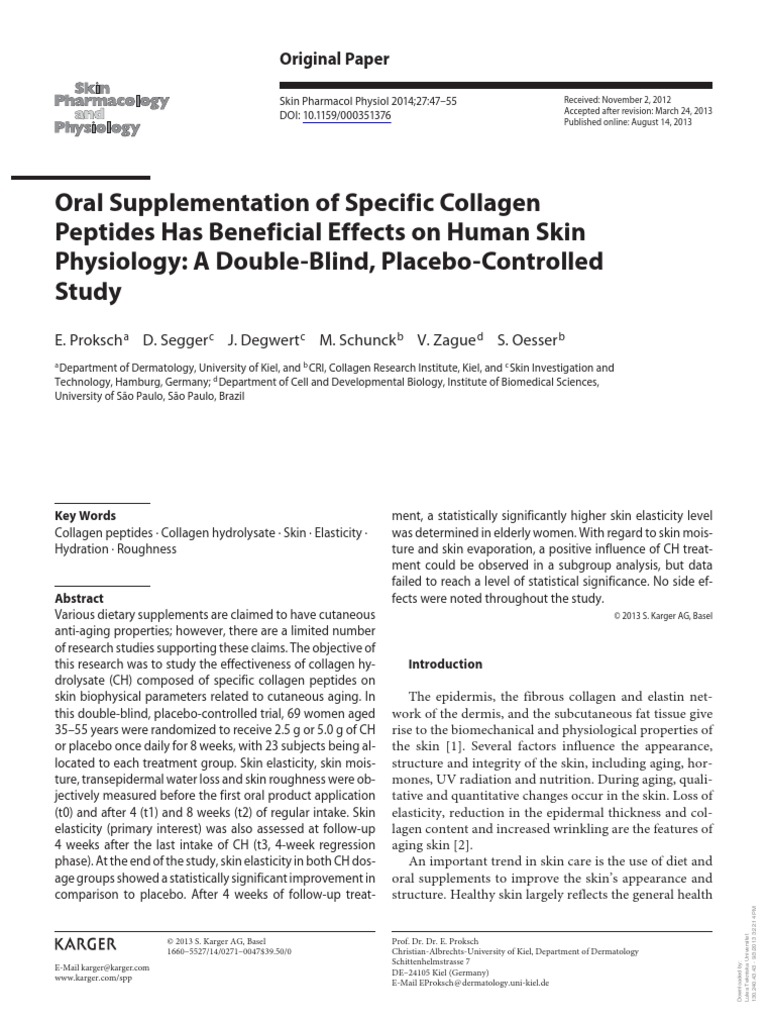 Proksch 2014 | Download Free PDF | Analysis Of Variance | Skin