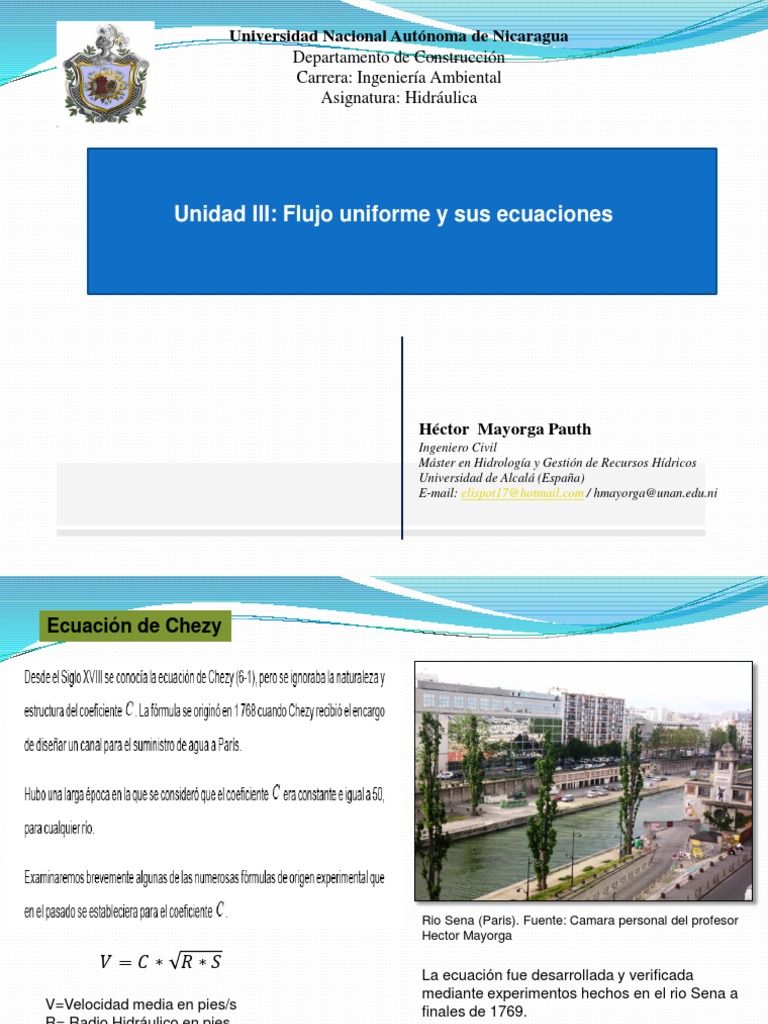 PresentaciónNo.3-Hidraulica 2018 | PDF