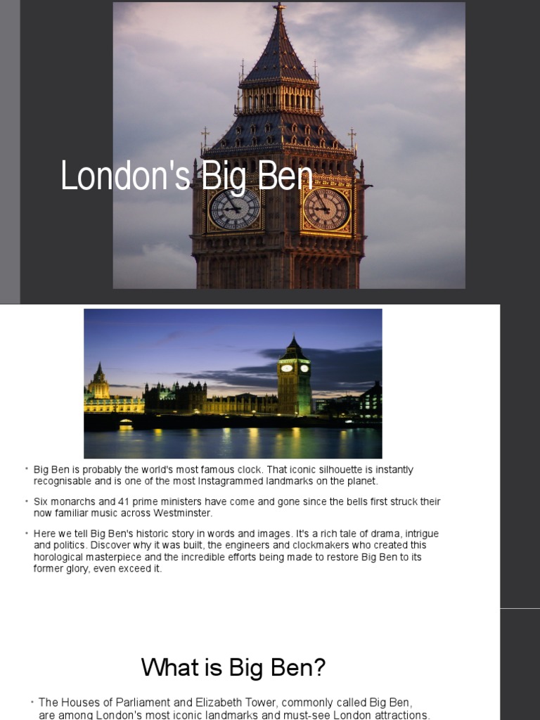 London's Big Ben | PDF | Palace Of Westminster