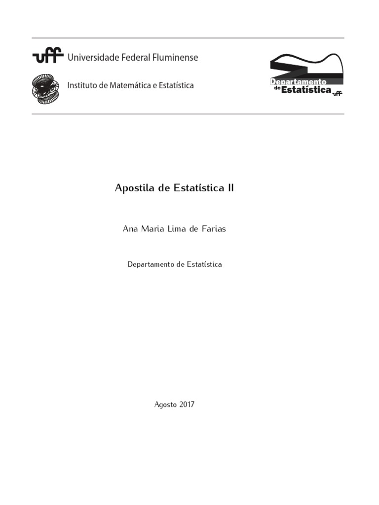 Estatística UFF | PDF | Variável aleatória | Amostragem (Estatística)
