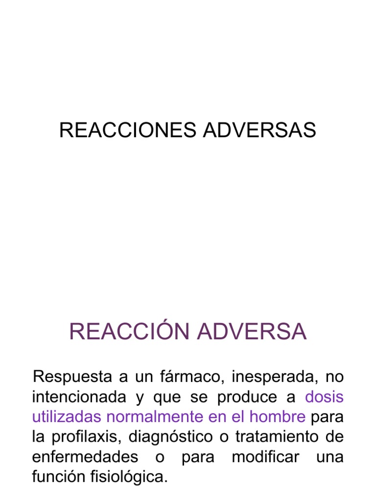 Tema 6-Farmacología-Reacciones Adversas | PDF | Farmacología | Alergia