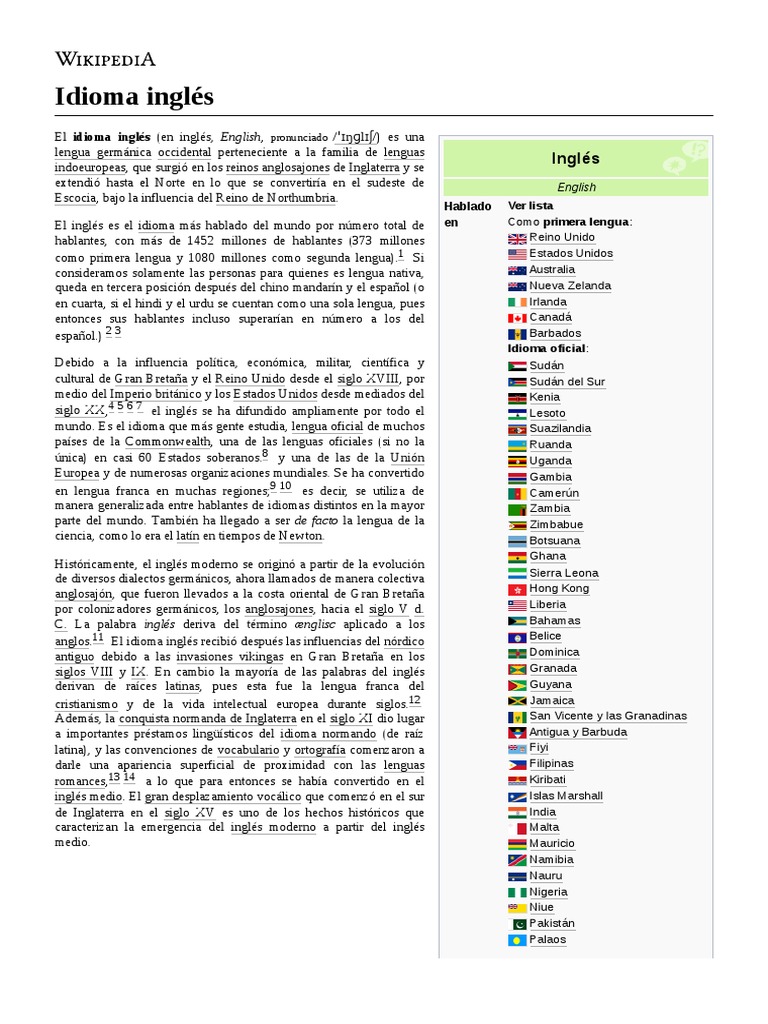 Idioma Inglés | PDF | Idioma en Inglés | Fonética