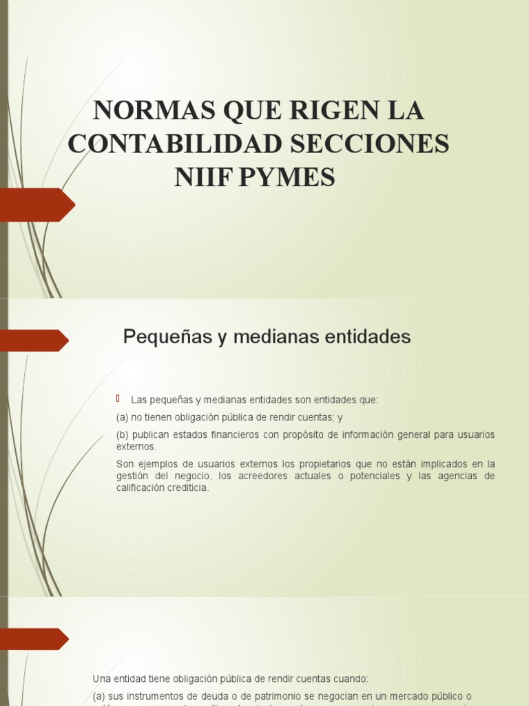 Tema 3 Parte Iinormas Que Rigen La Contabilidad Secciones Niif Pymes ... Tema 3 Parte Iinormas Que Rigen La Contabilidad Secciones Niif Pymes ...