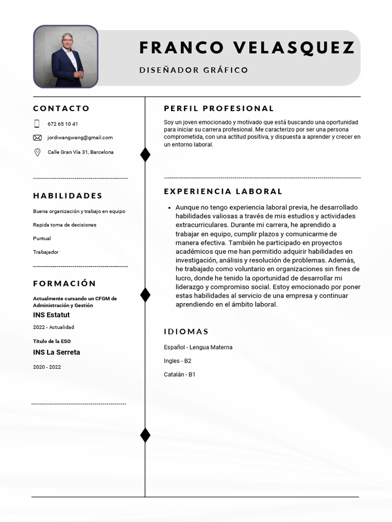 Curriculum VITAE - Franco Velásquez | PDF
