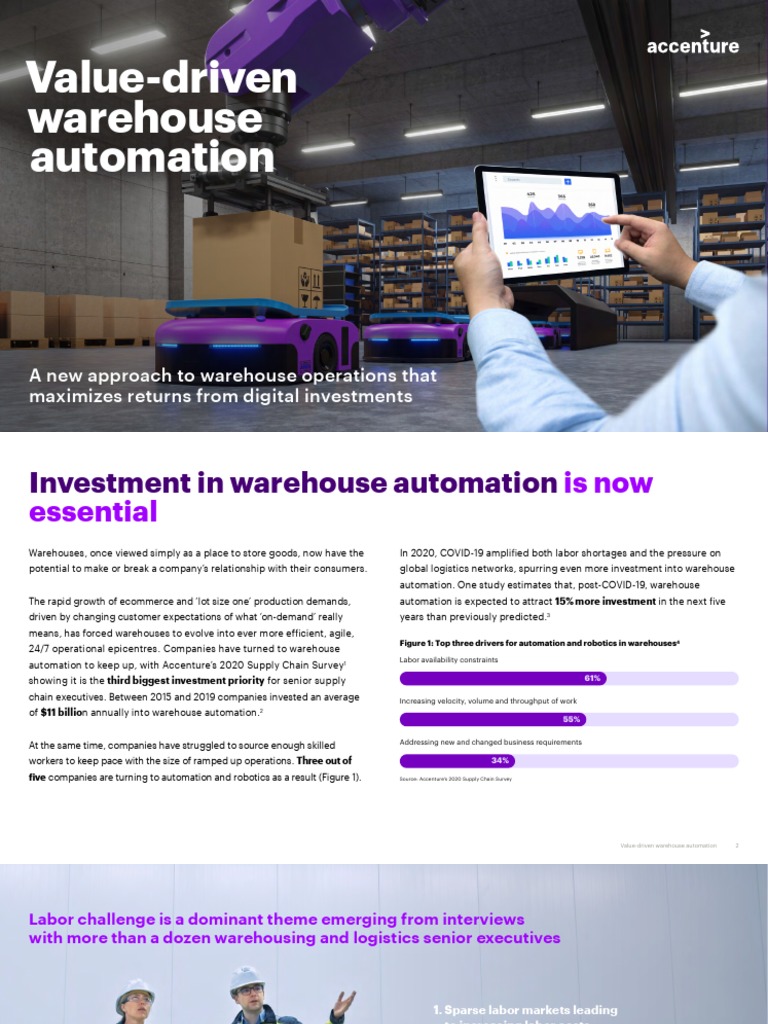 Accenture Value Driven Warehouse Automation Final | PDF | Warehouse ...