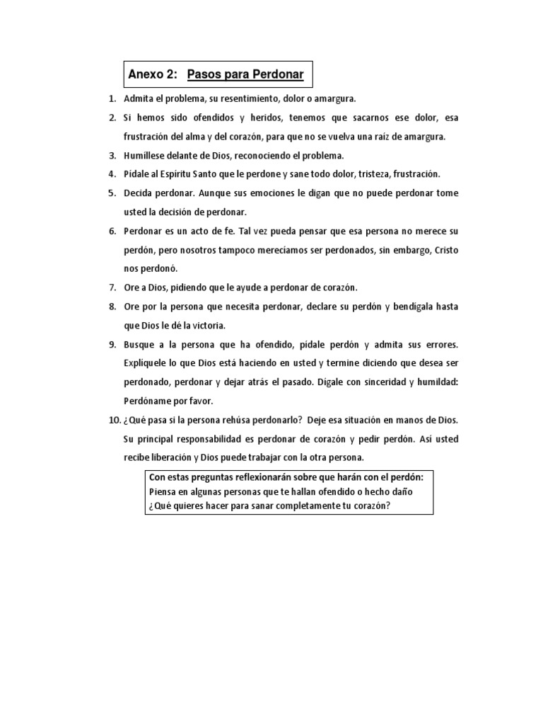 Pasos para Perdonar | PDF Pasos para Perdonar | PDF