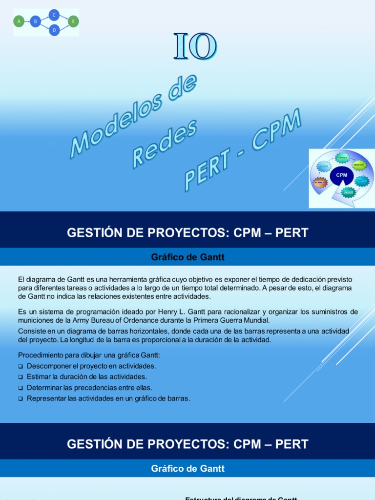 Modelos de Redes PERT-CPM | PDF