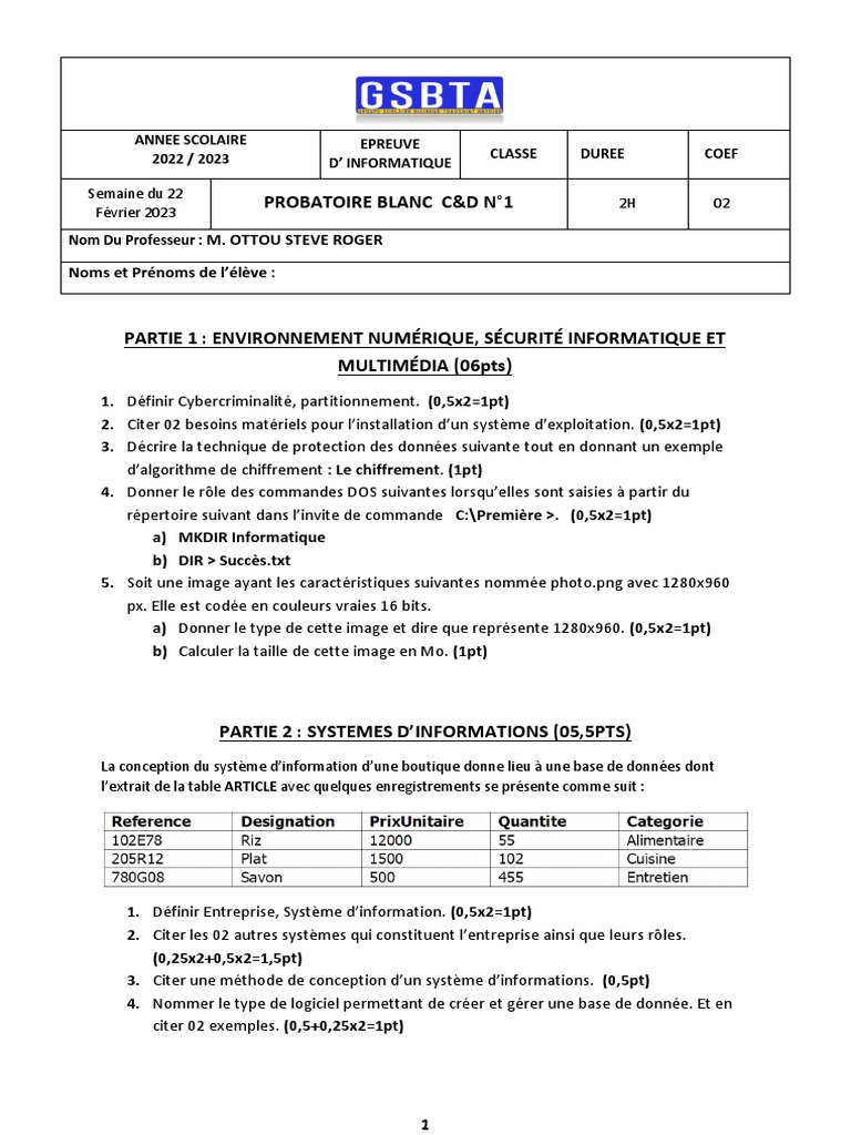 PCD Seq 4 | PDF | Informatique | Ingénierie informatique