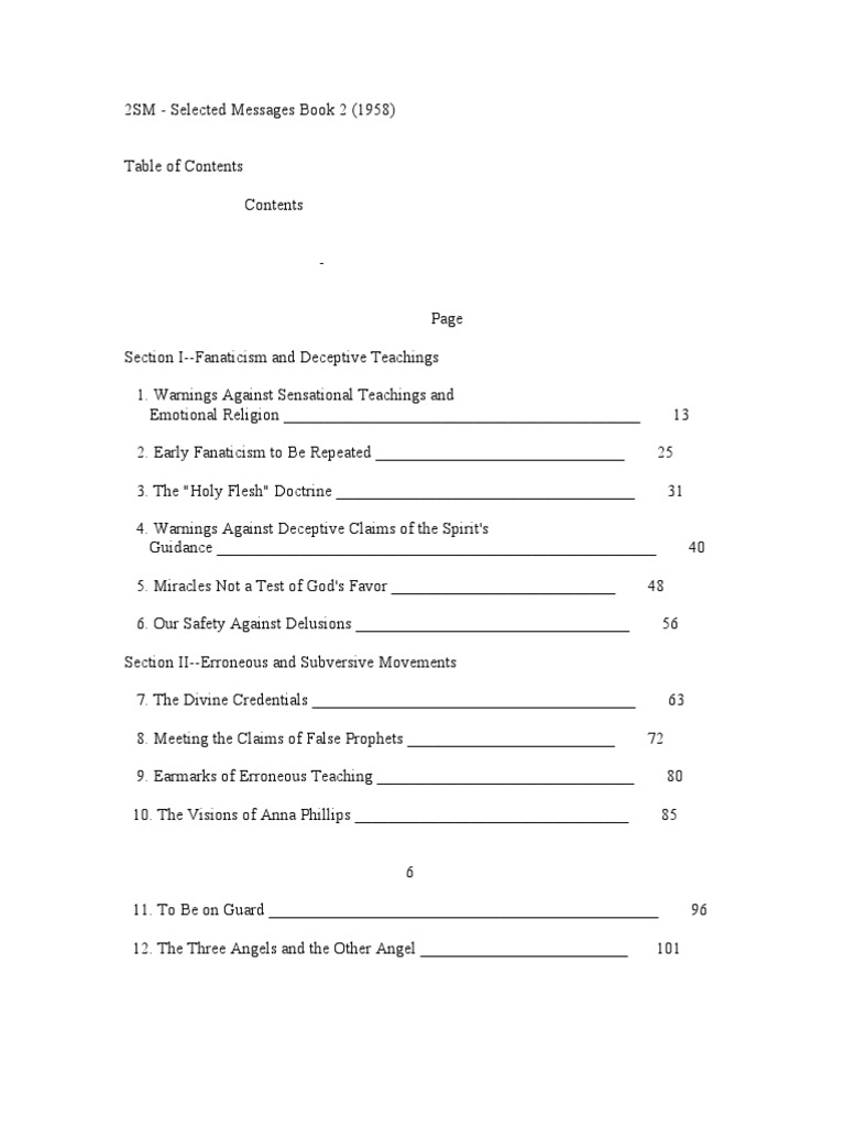 Selected Messages Book 2 Overview | PDF | Repentance | Sin