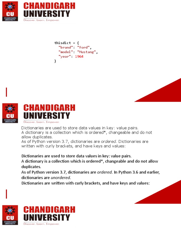 Dictioaries | PDF | Class (Computer Programming) | Method (Computer Programming)