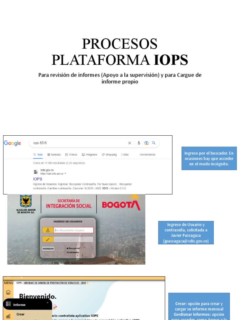 Ingreso Plataforma Iops | PDF | Informática