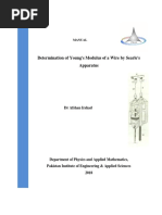 Young - S Modulus by Searle - S Method | PDF | Deformation (Engineering ...