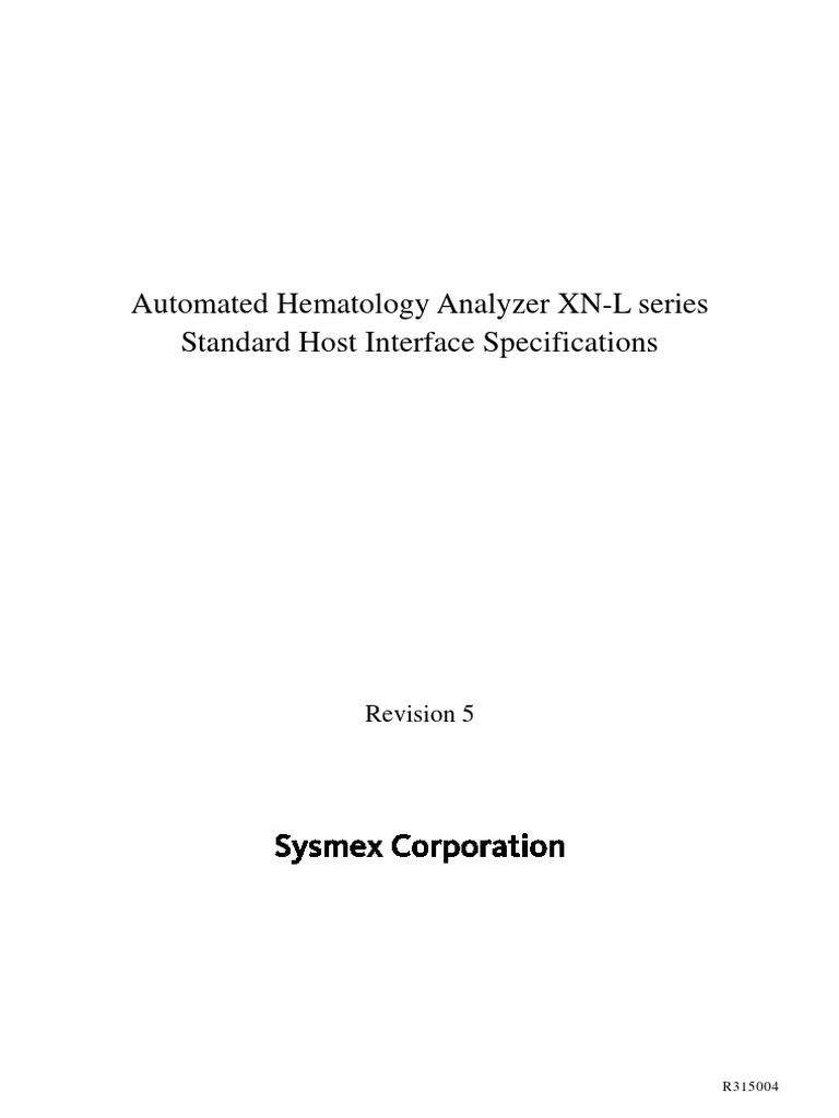 XN-L Series - Standard Host Interface Specifications - EN - Rev5 (R315004) | PDF | Transmission ...