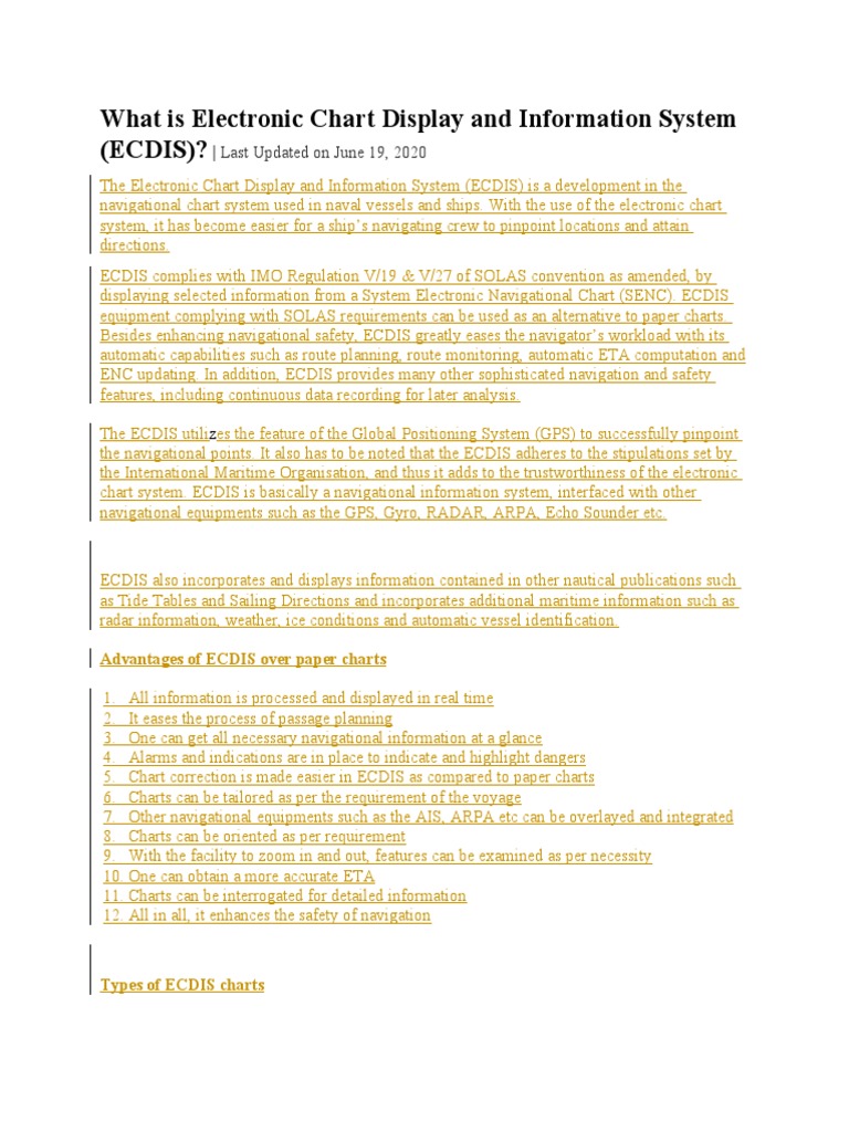 ECDIS - Lesson02 | PDF | Navigation | Computing