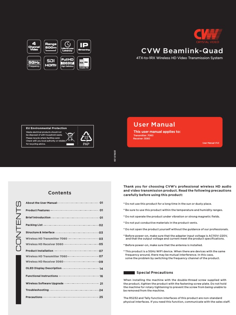 CVW Beamlink Quad EN | PDF | Hdmi | Codec