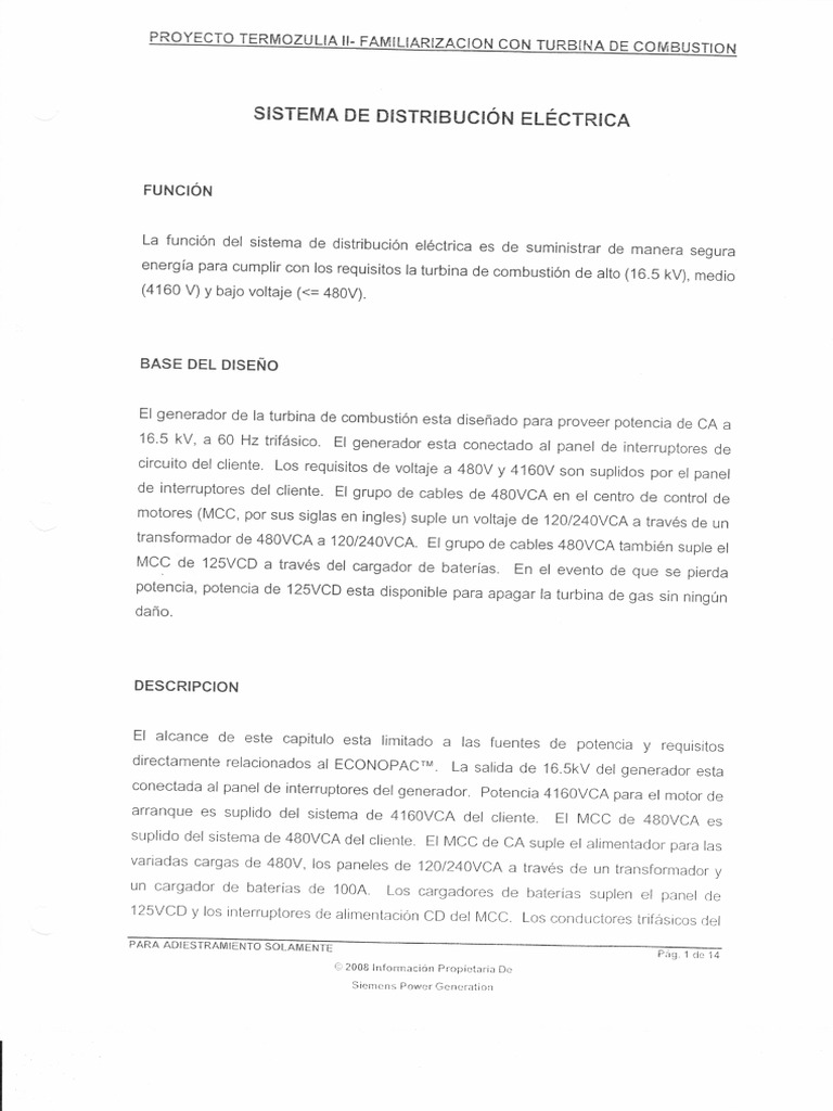 06-Sistema de Distribución Eléctrica | PDF | Generador eléctrico | Ingenieria Eléctrica
