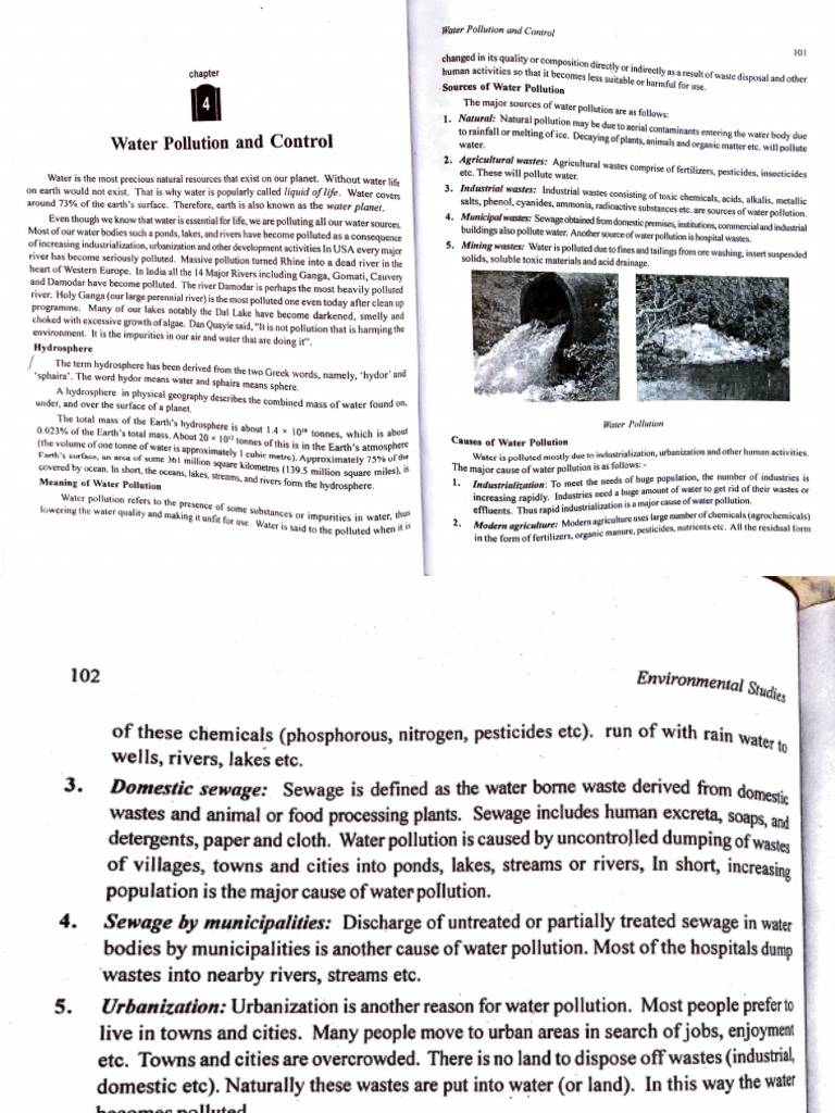 Water Pollution | Download Free PDF | Sewage Treatment | Water Pollution