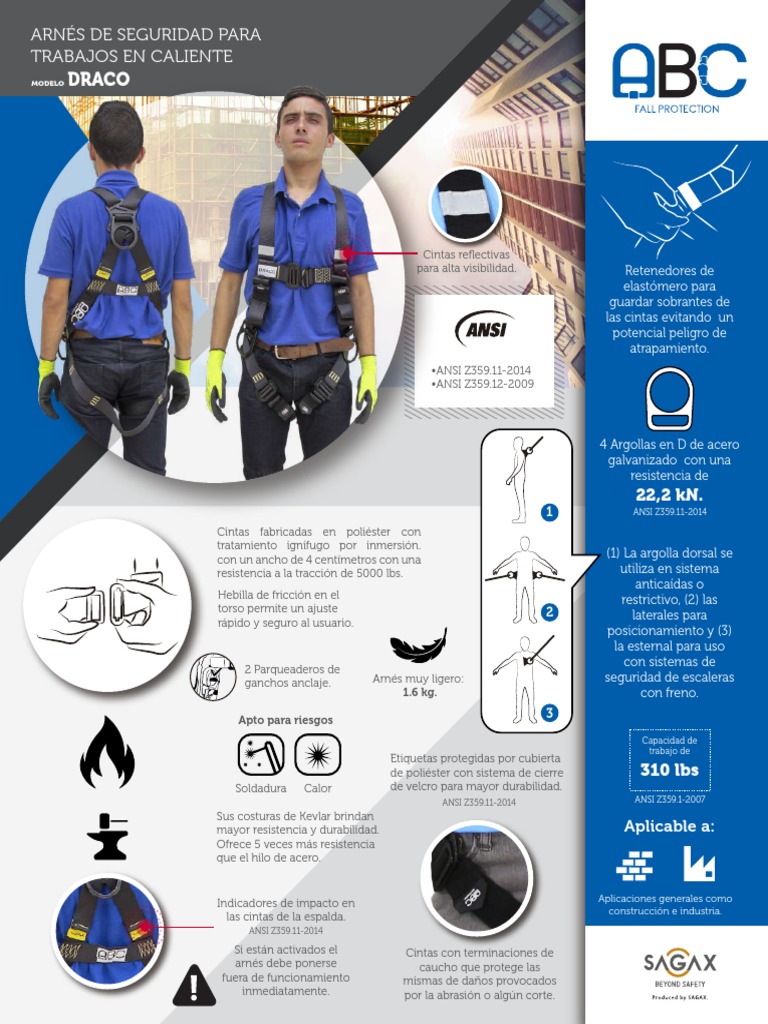 Arnes de Seguridad DRACO para Trabajos en Caliente ABC | PDF | Materiales