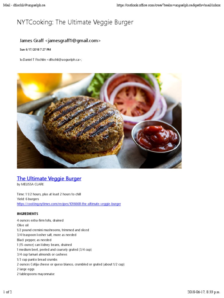 Ultimate Veggie Burger | PDF