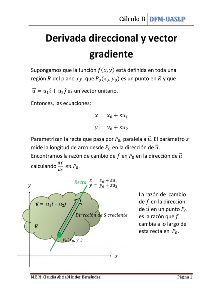 17) DerivadaDireccional - VectorGradiente | PDF | Derivado | Degradado