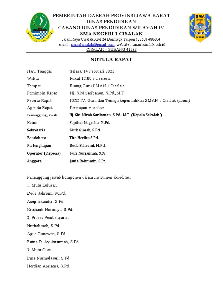 Notula Rapat Pdf