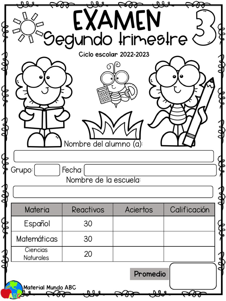 ?? Examen TERCER GRADO Segundo Trimestre | PDF | Luna | Cuerpos del sistema solar
