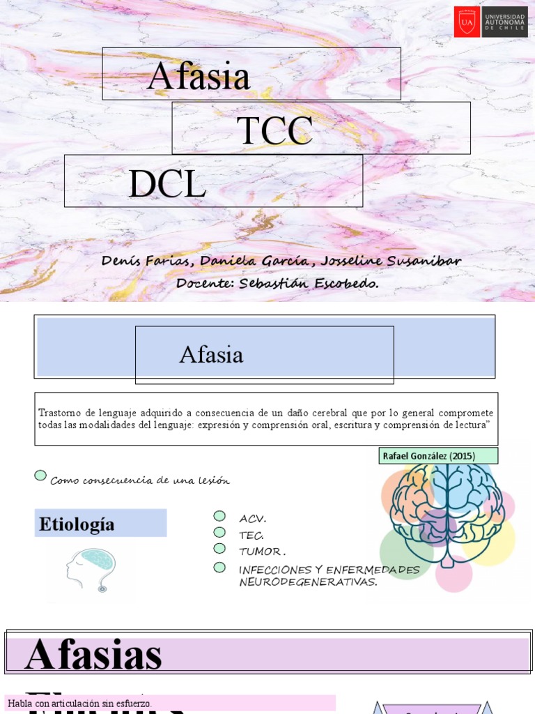 Afasia - TCC - DCL | PDF | Afasia | Neurociencia