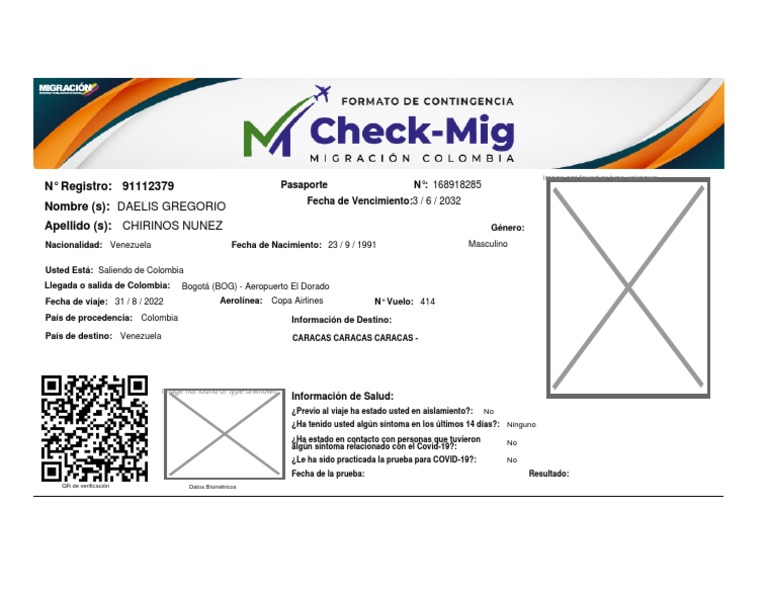 Confirmación 91112379 - Formato Contingencia - Check-Mig | PDF