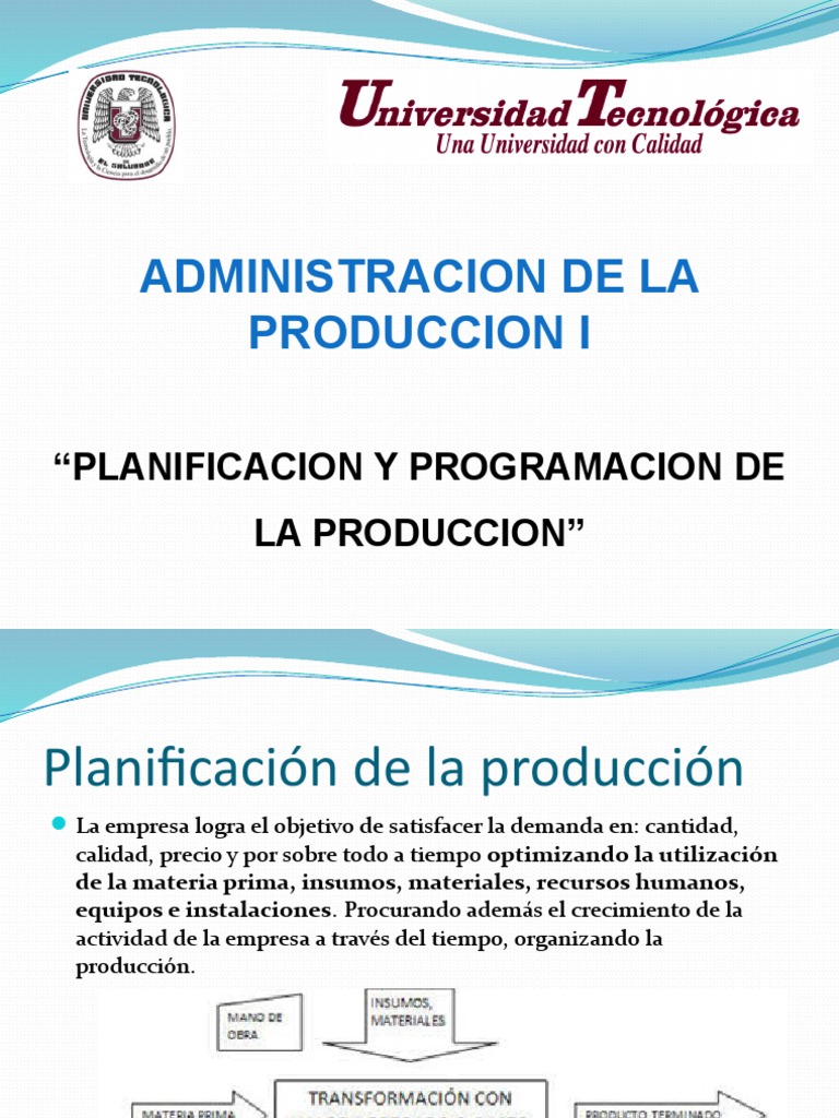 Planificación y programación de la producción: claves para una gestión ...