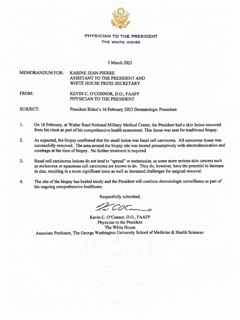 Dr. Kevin O'Conner's Letter To White House | PDF