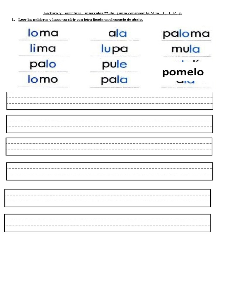 Lectura L, M, P, S | PDF