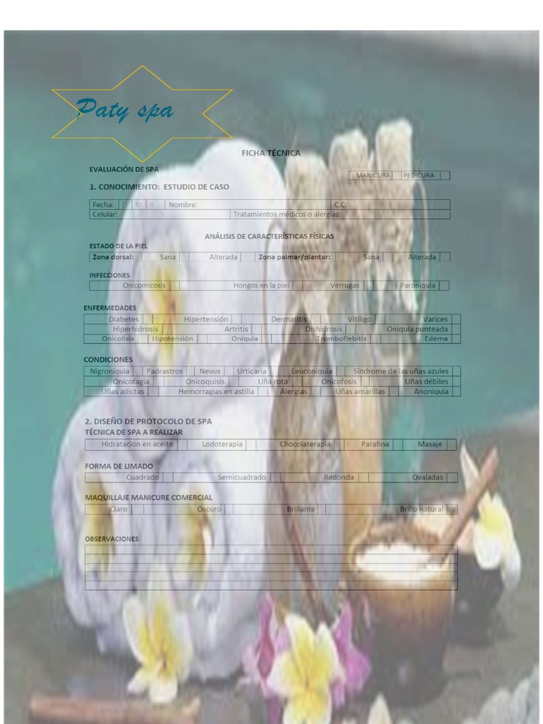 Ficha Tecnica Spa | PDF | Wellness