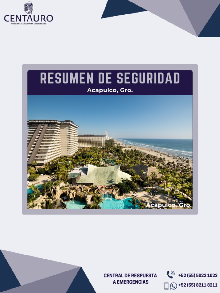 Resumen de Seguridad Acapulco | PDF | Lavado de manos