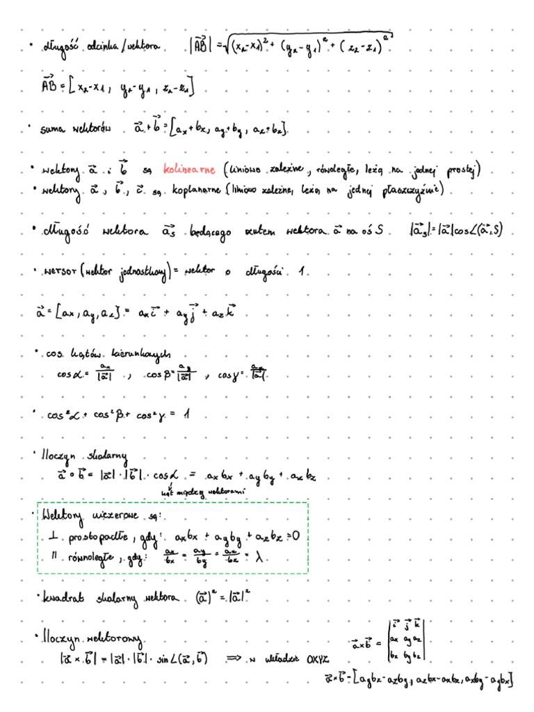 Geometria Analityczna | PDF
