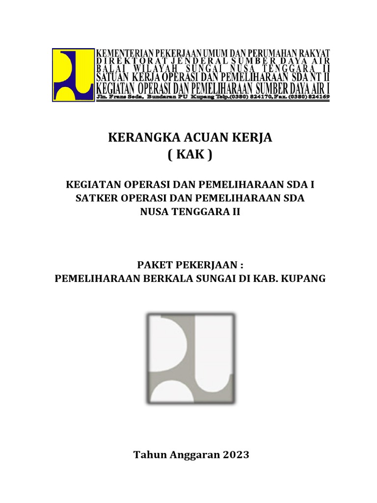 Pemeliharaan Berkala Sungai Di Kab. Kupang | PDF