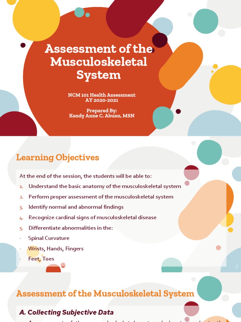 Assessment of The Musculoskeletal System | PDF | Anatomical Terms Of ...