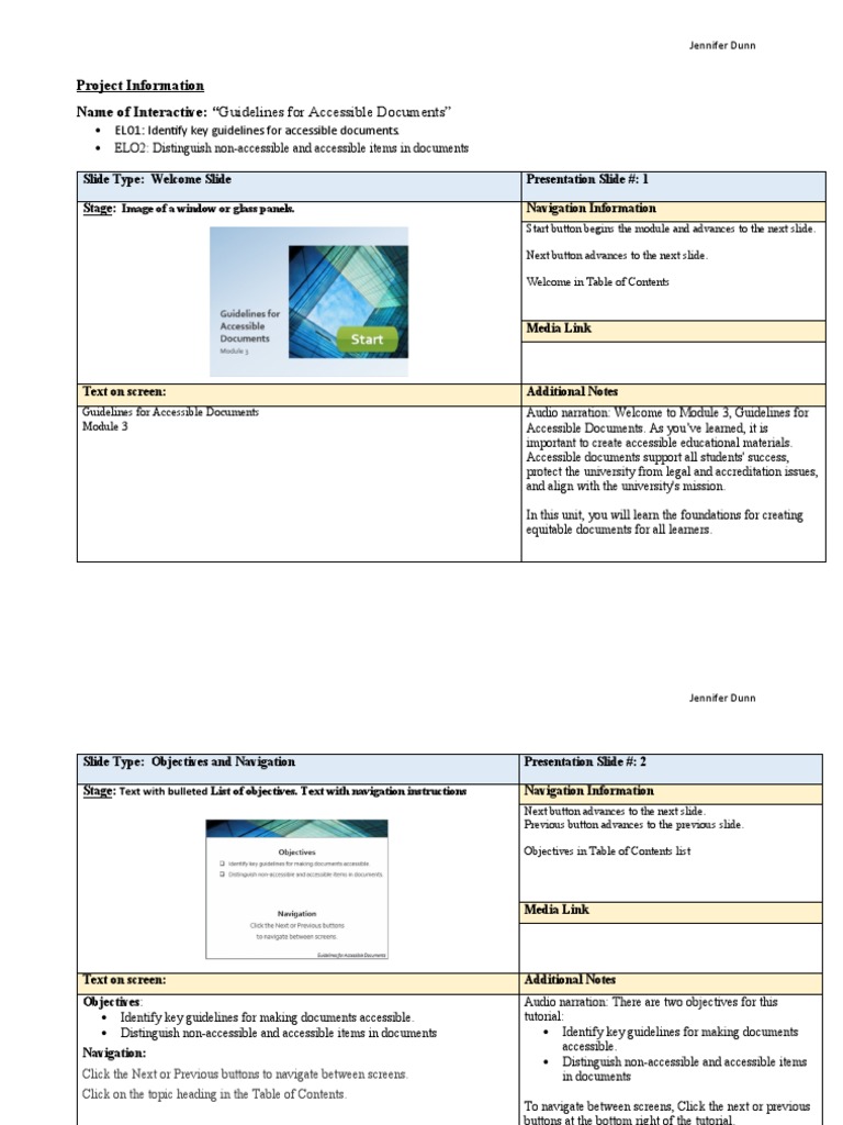 Guidelines For Accessible Documents - Storyboard | PDF | Hyperlink ...