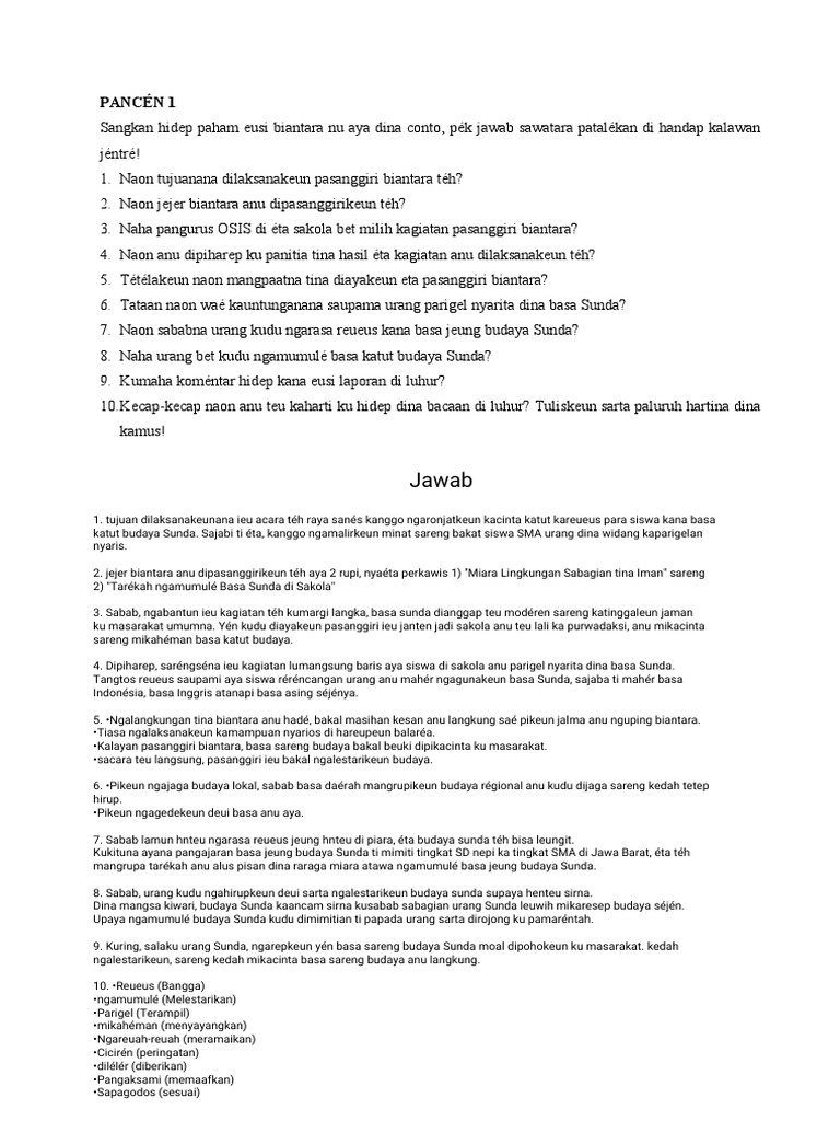 Edited - PANCÉN 1 (Maham Eusi Teks Biantara) | PDF