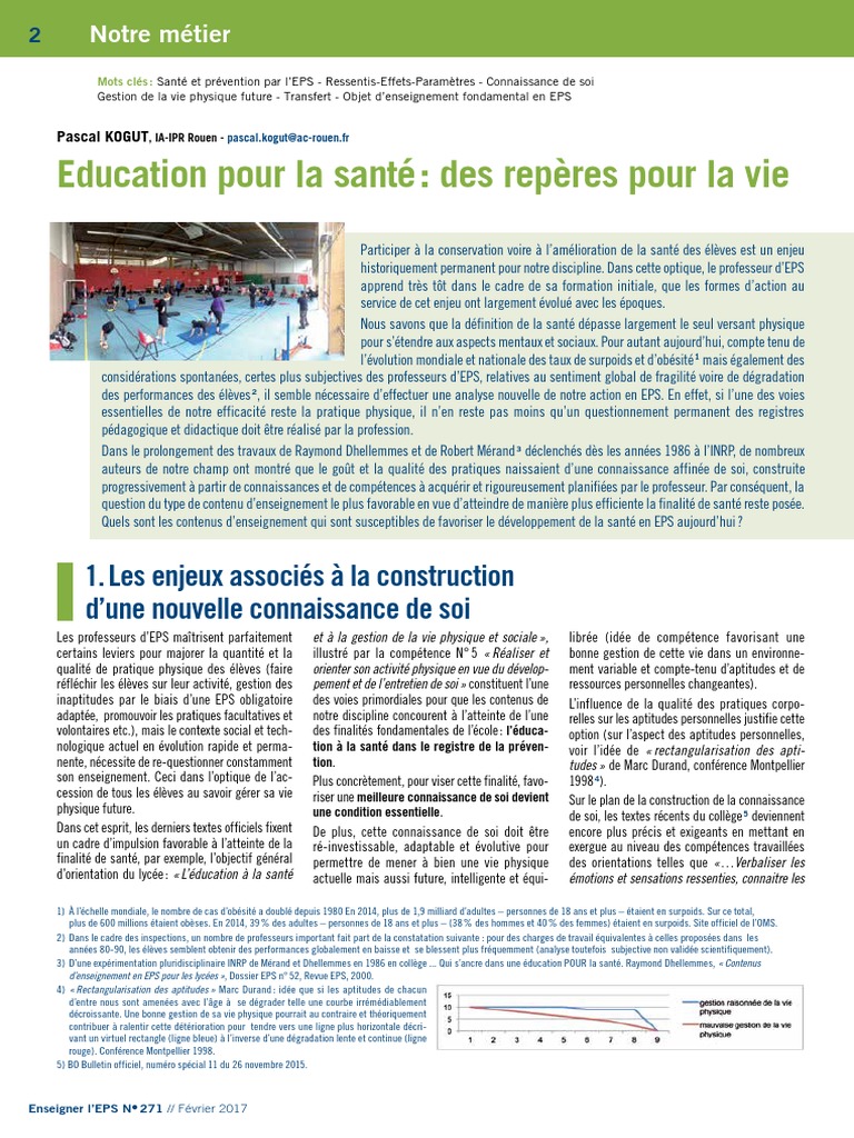 Importance de l'EPS pour la santé | PDF | Pédagogie | Éducation physique