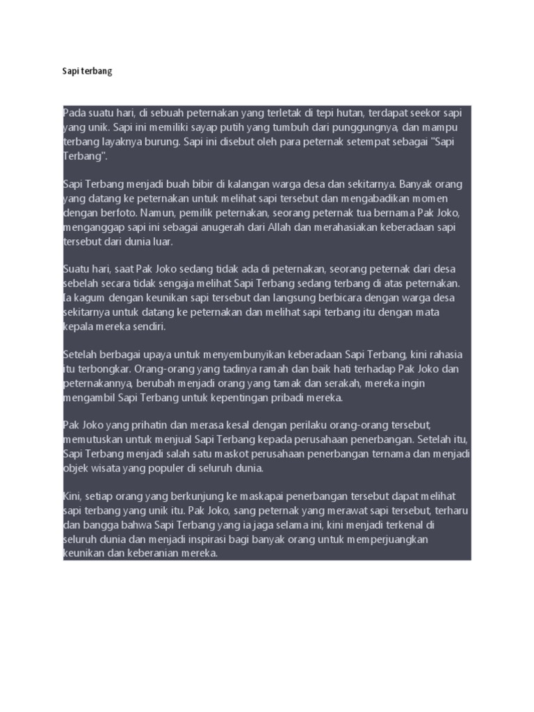 Sapi Terbang | PDF | Dewasa Muda