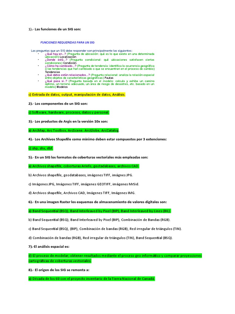 Funciones y Componentes de un SIG | PDF | Sistema de información ...