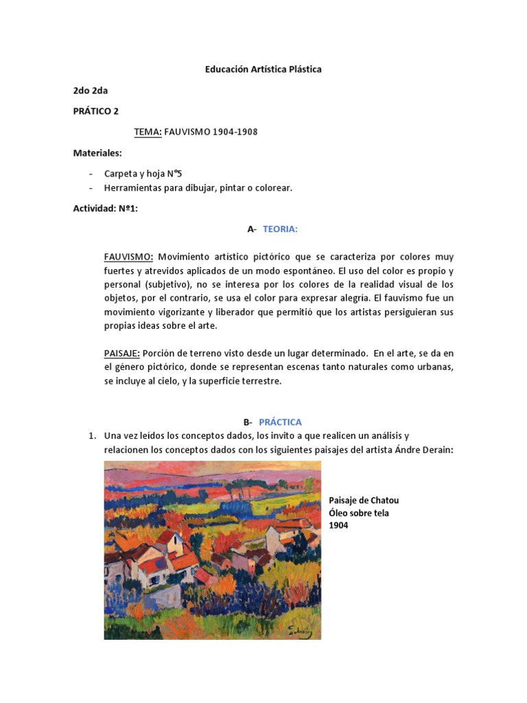 02 Paisaje Fauvista | PDF | Pinturas | Paisaje