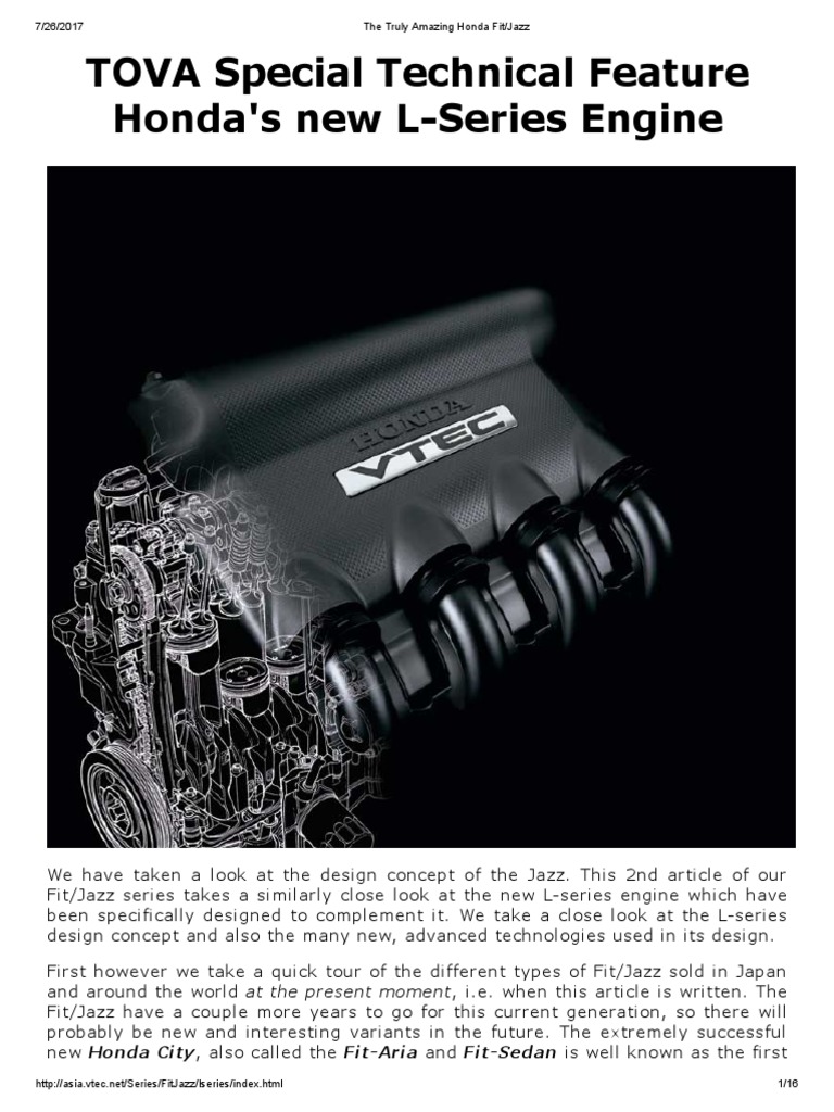 Honda L Engine | PDF | Internal Combustion Engine | Rotating Machines
