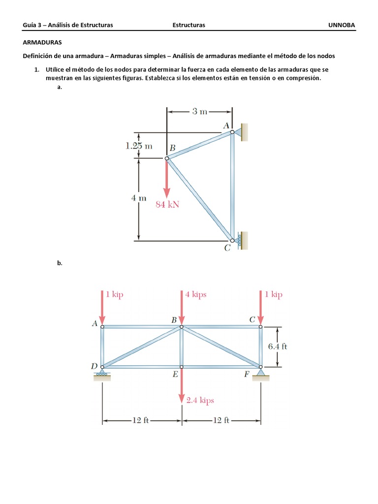 Guia 3 - Análisis de Estructuras | PDF